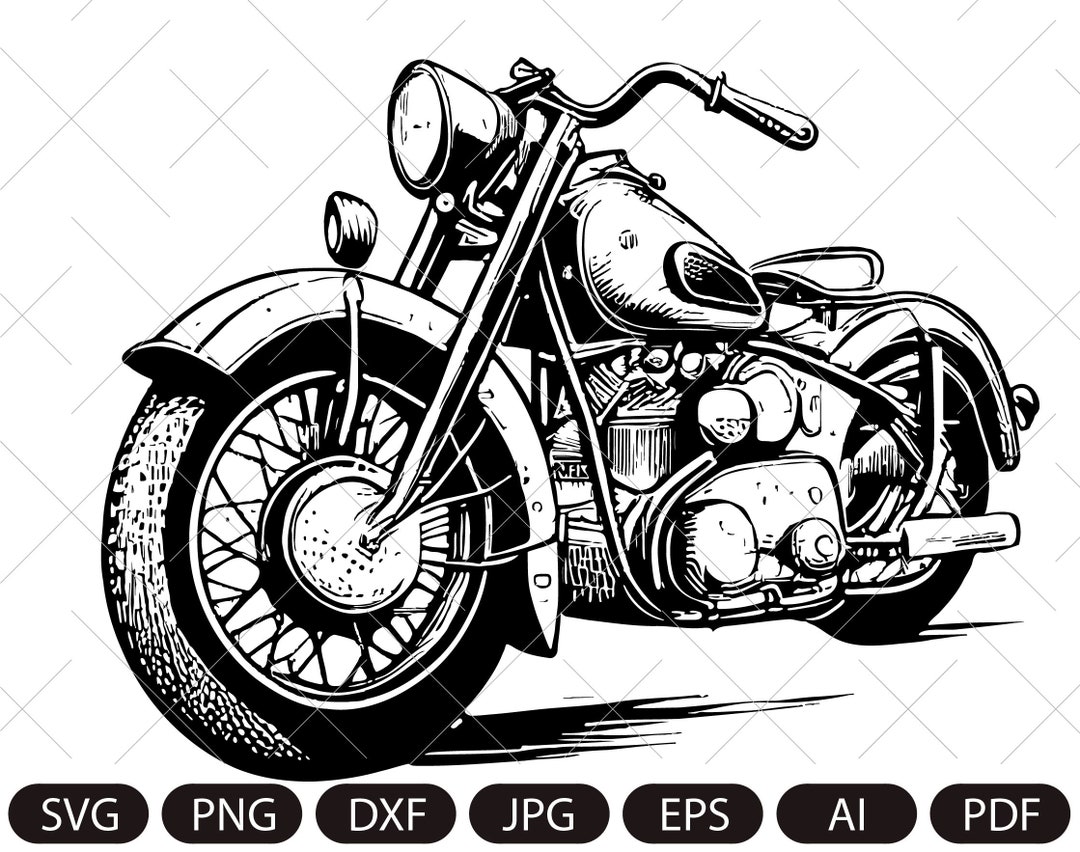 Motorcycle SVG, Motor Bike Svg, Motorcycle Clipart, Motorbike Retro Svg ...