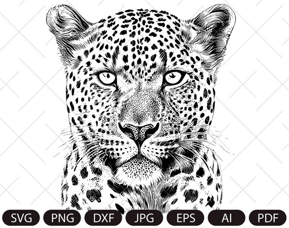 Leopard Face Outline