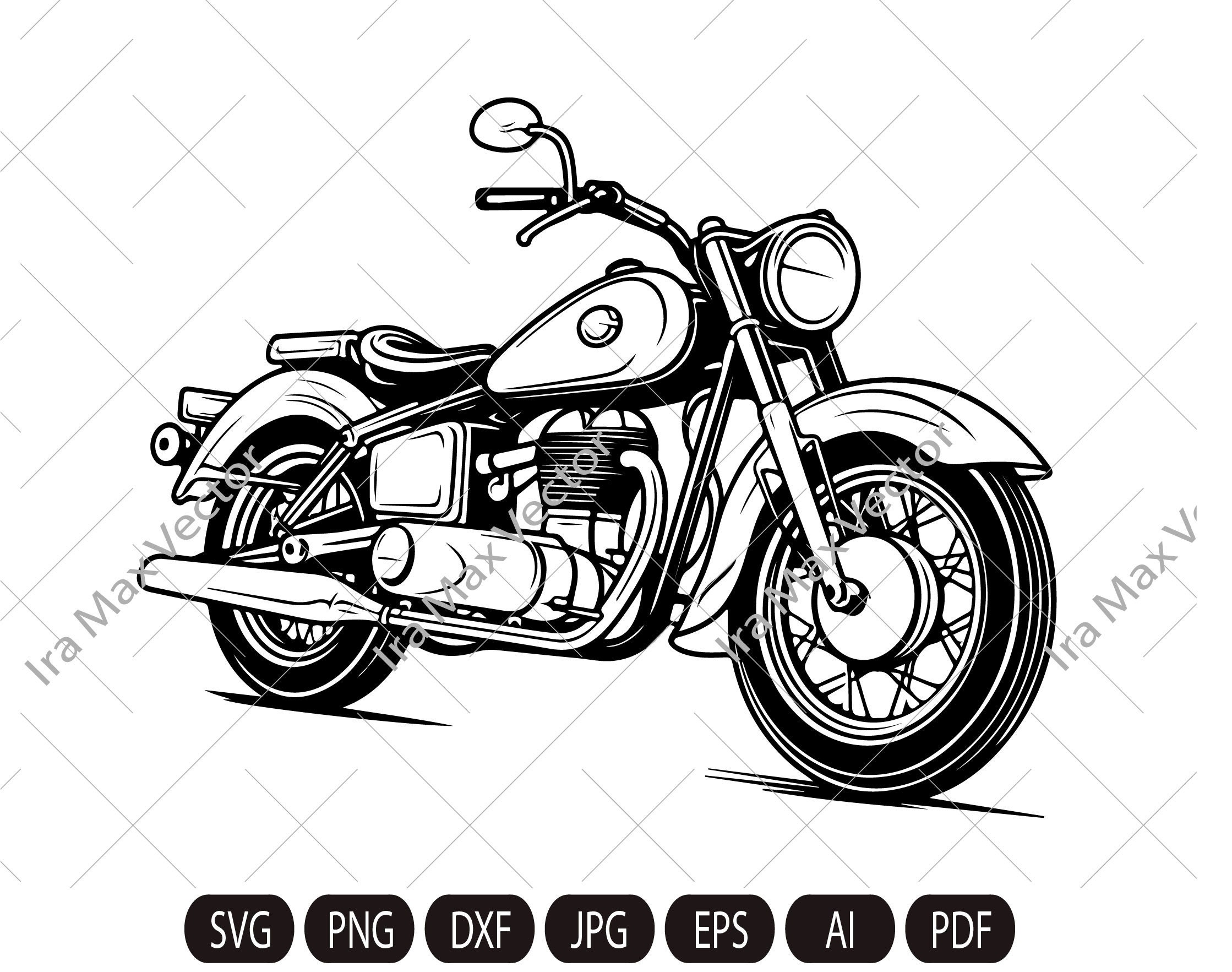 Motorcycle SVG, Motor Bike Svg, Motorcycle Clipart, Motorbike Retro Svg ...