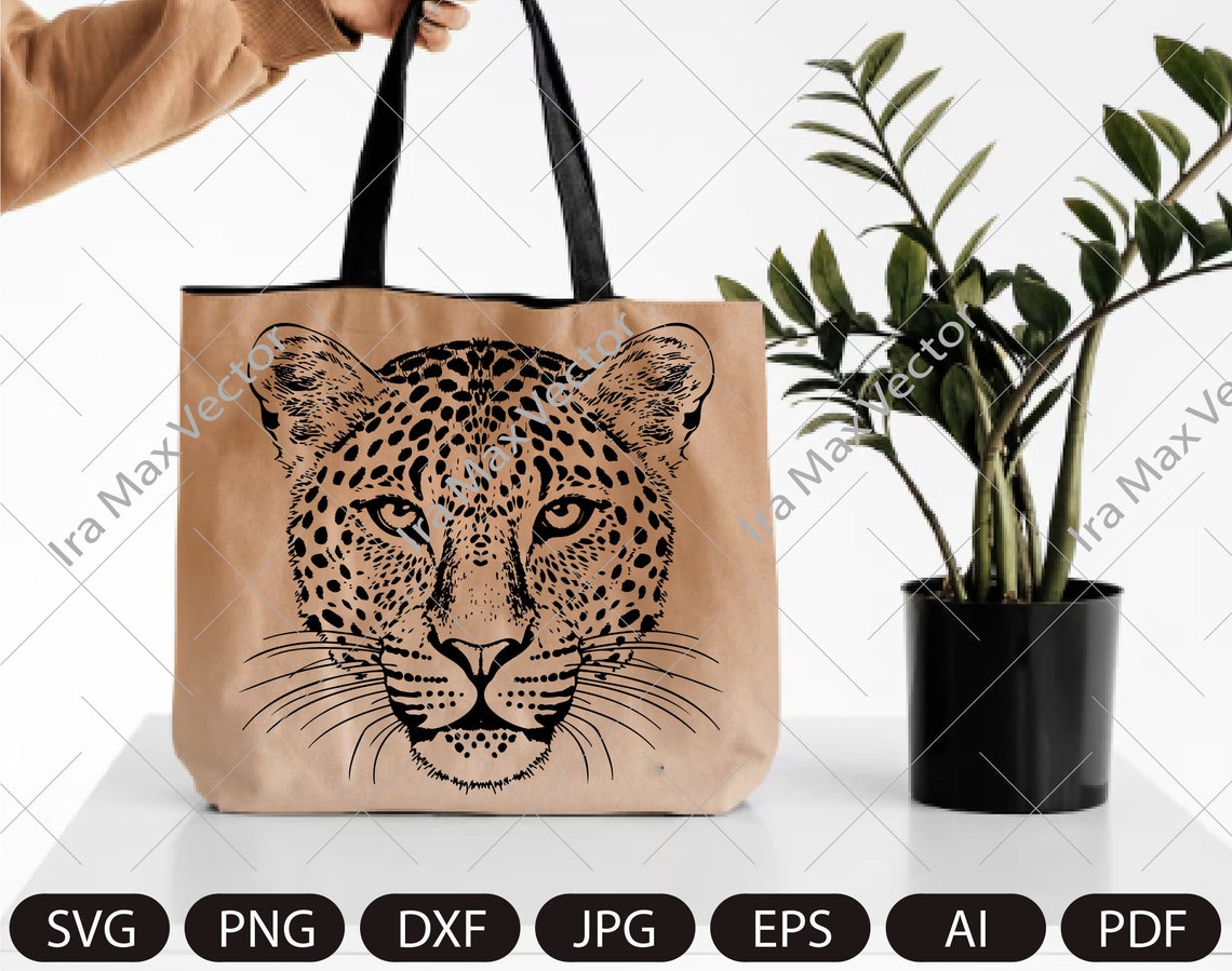 Leopard Svg, Leopard Face SVG, Leopard Head Svg, Leopard Clipart ...