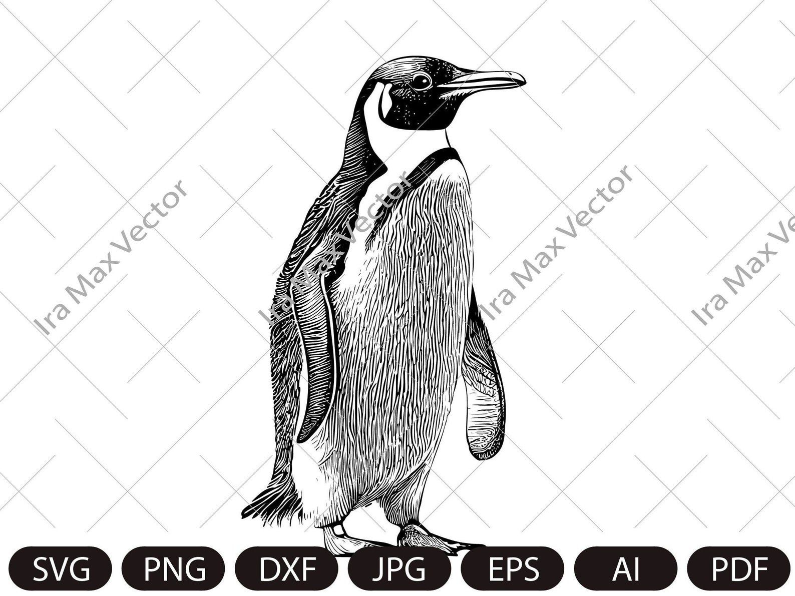 Penguin Svg, King Penguin SVG, Sea Animal SVG, Penguin Silhouette ...