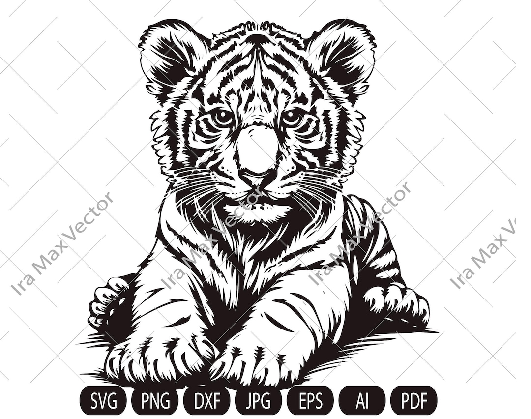 Baby Tiger Svg, Tiger Cub Face Svg, Little Tiger , Tiger, Nursery Decor ...