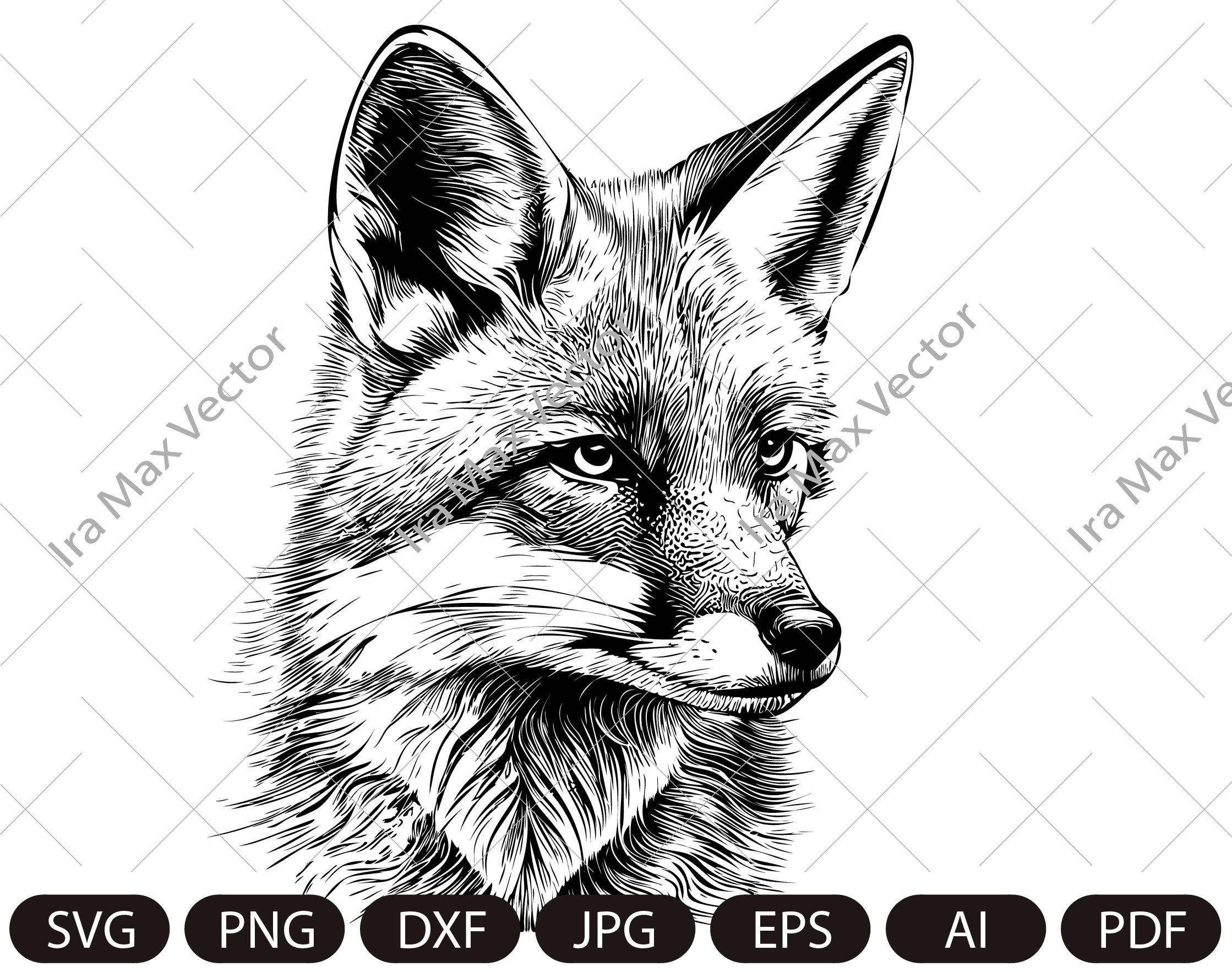 Fox Svg /FOX Face Svg / Fox Head Svg / Fox Mascot Svg / Fox - Etsy Ireland