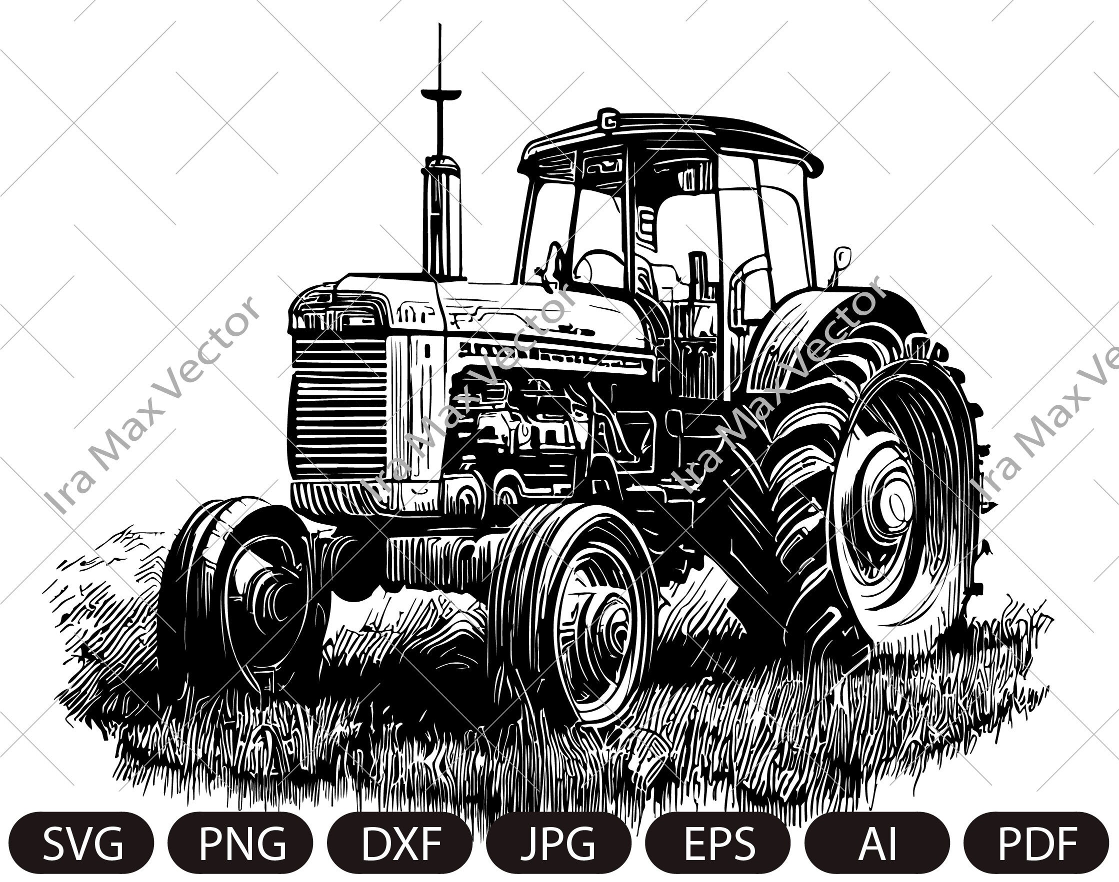 Retro Tractor Svg / Tractor Svg / Tractor Clipart / Tractor - Etsy