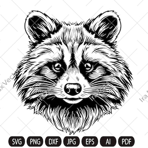 Raccoon Svg, Cute Raccoon Vector, Raccoon Cutfile,raccoon Head Svg ...