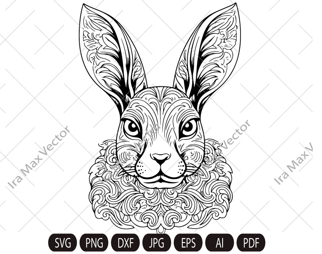 Bunny SVG, Rabbit Mandala, Easter Bunny SVG, Happy Easter Svg, Spring ...