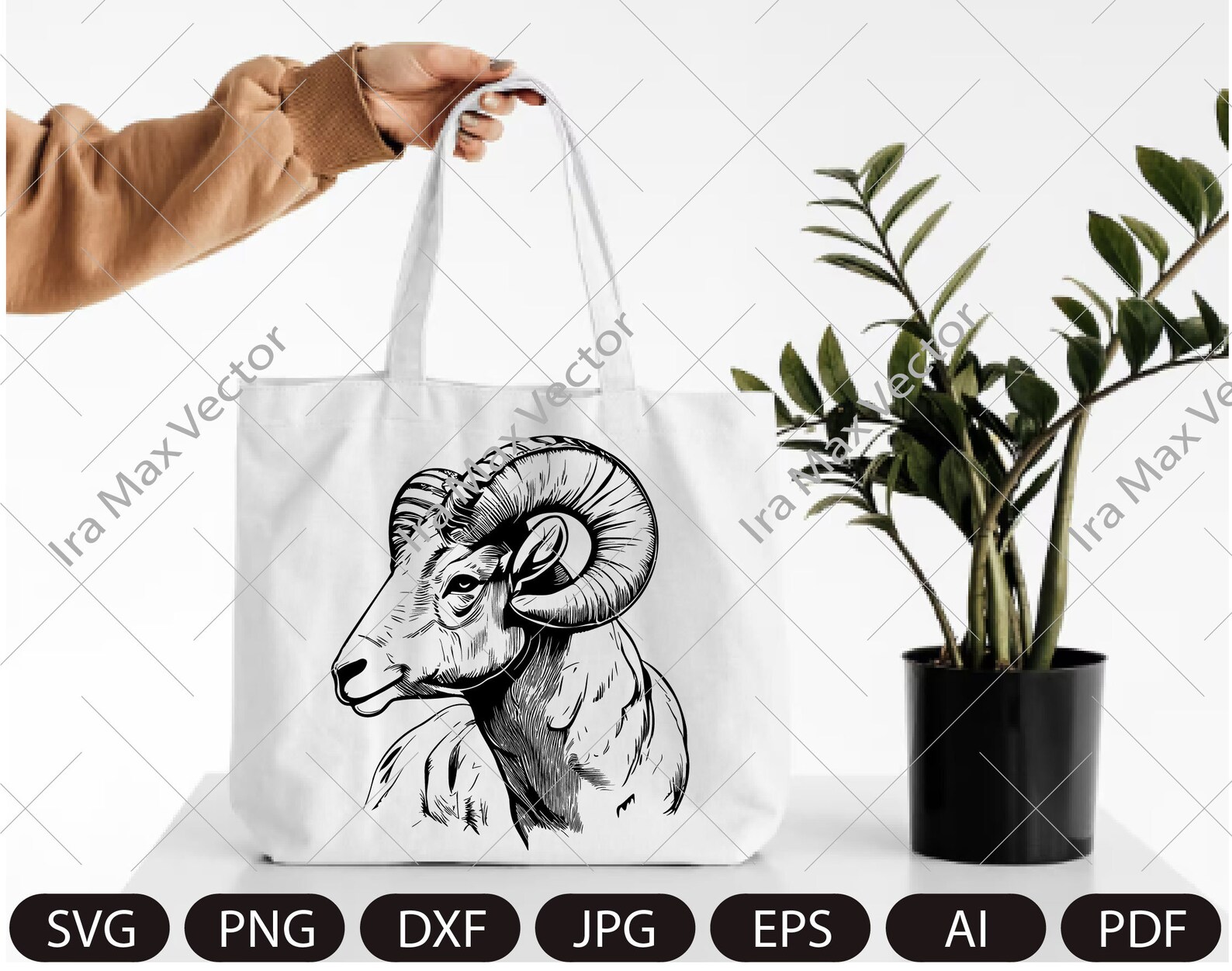 Ram Mascot Svg/ram Head Svg /ram Face /sheep Animal/farm Animal/aries ...