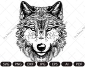 Wolf Face SVG File wolf Head Svg Wolf Svg Wolf Clipart - Etsy
