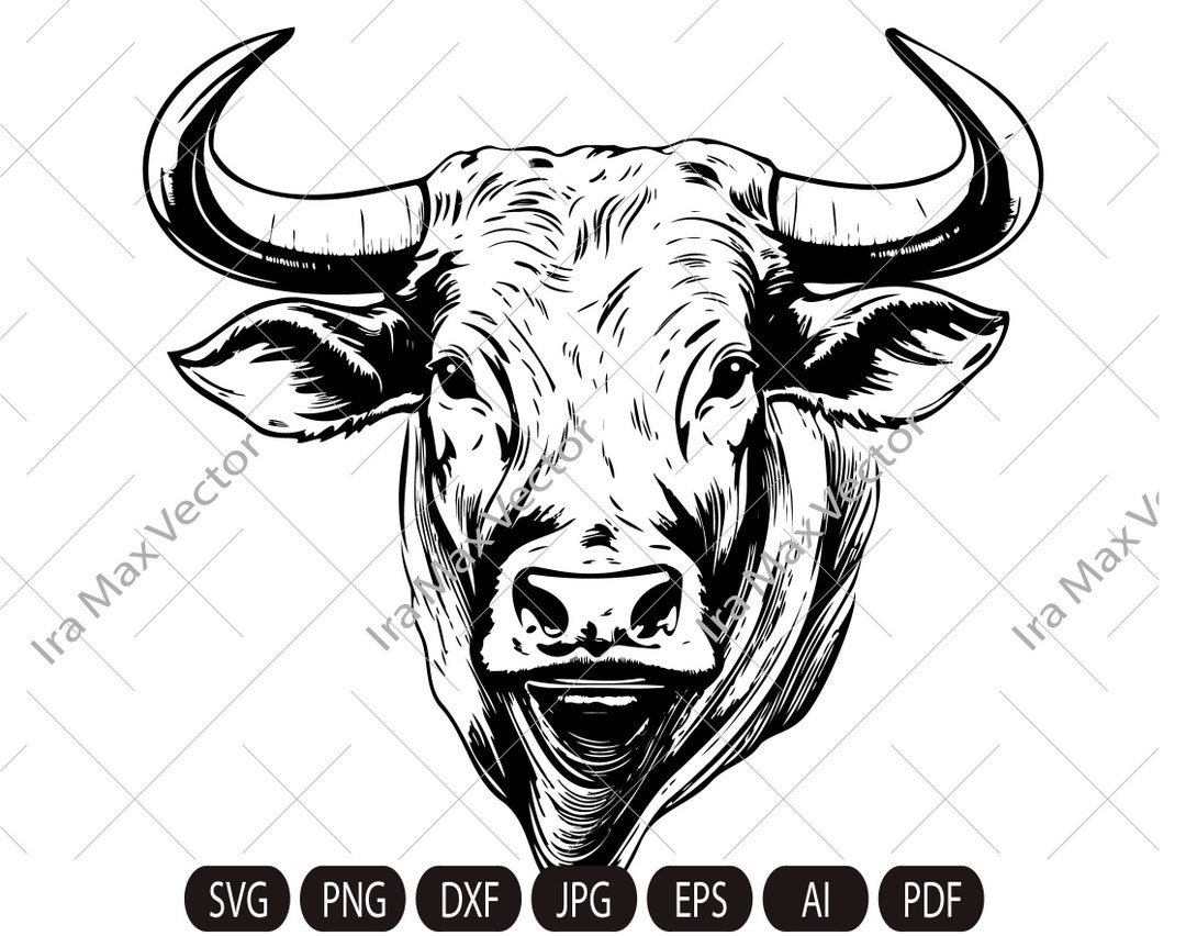 Bull Svg, Bull Head Svg, Bull Svg, Rodeo Svg, Bull Face Svg, Bull ...
