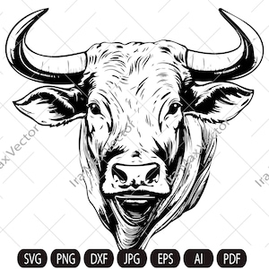 Bull Svg, Bull Head Svg, Bull Svg, Rodeo Svg, Bull Face Svg, Bull ...