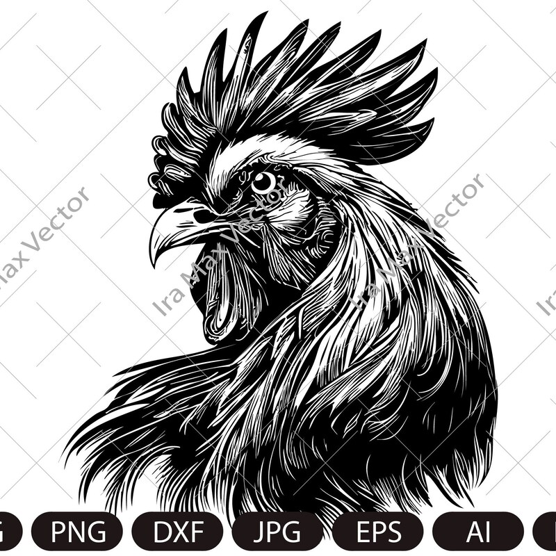 Rooster Svg - Etsy