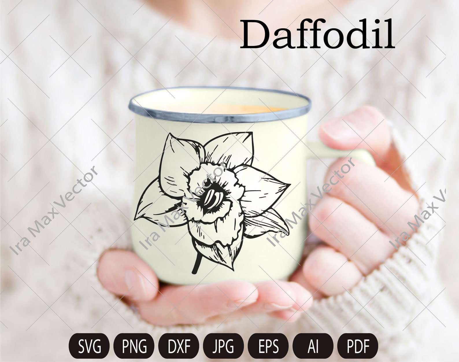 Daffodils Svg, Daffodil Flowers Svg, Daffodils Bouquet Svg, Birth ...