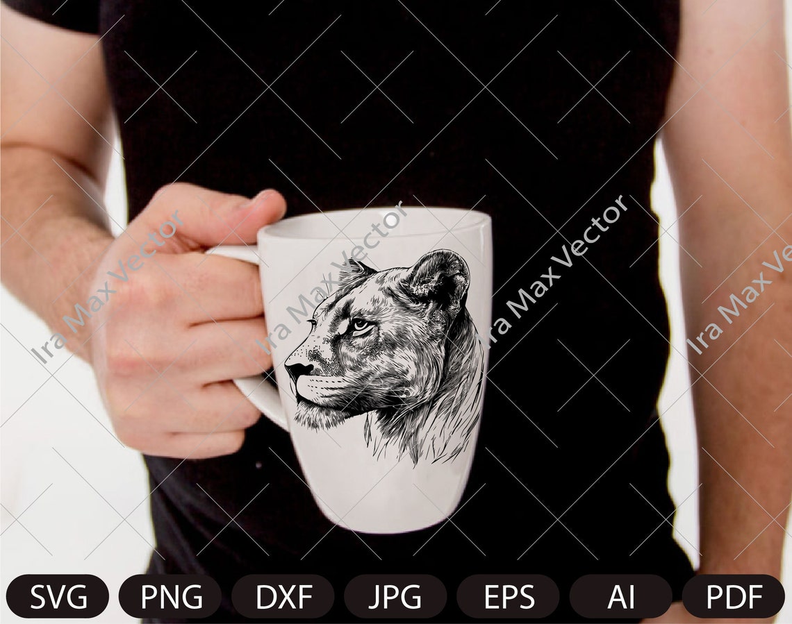 Lioness Head SVG Lion Face Svg Wild Cat Svg Lion - Etsy