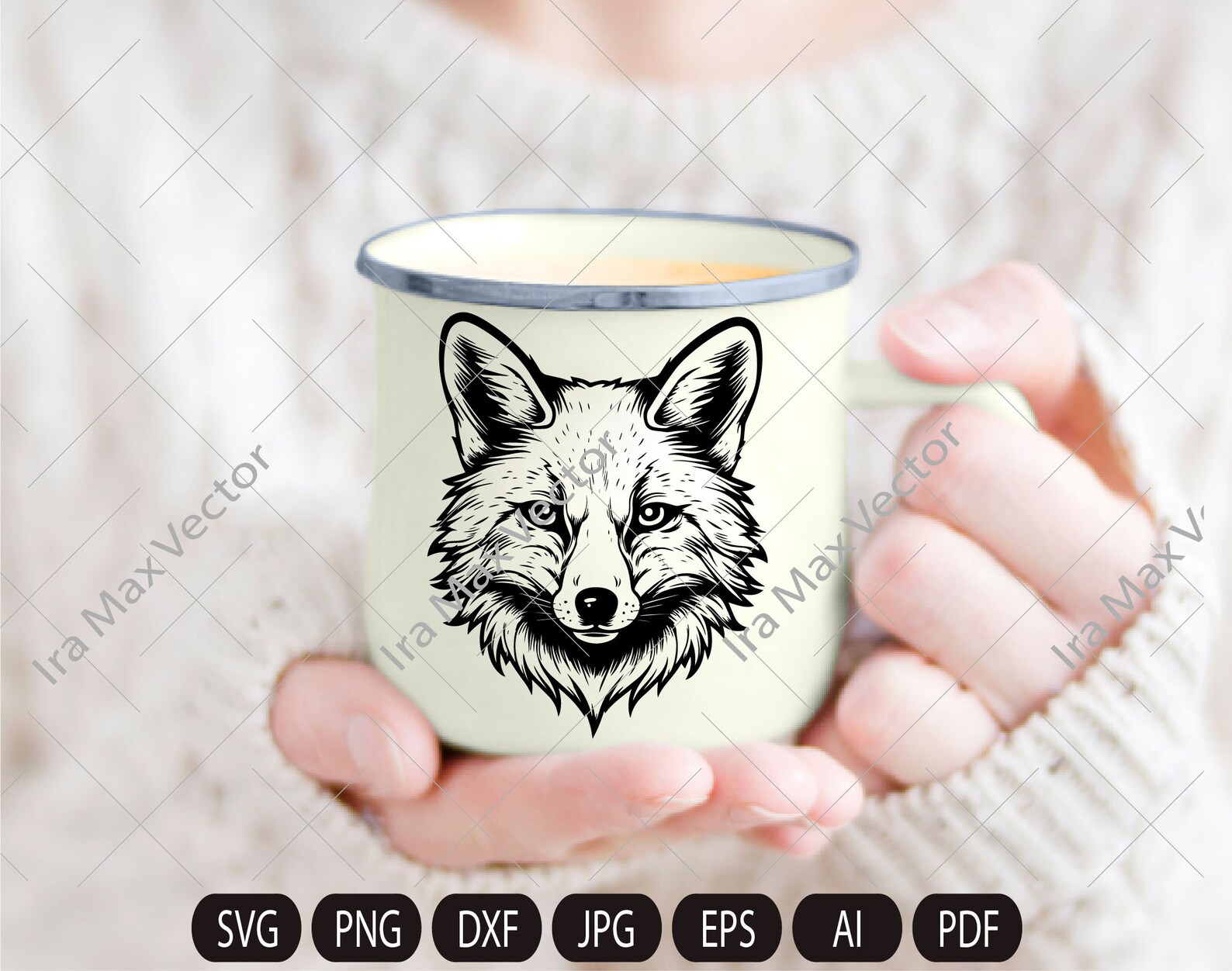 FOX Face Svg / Fox Head Svg / Fox Svg /fox Mascot Svg / Fox Printable ...