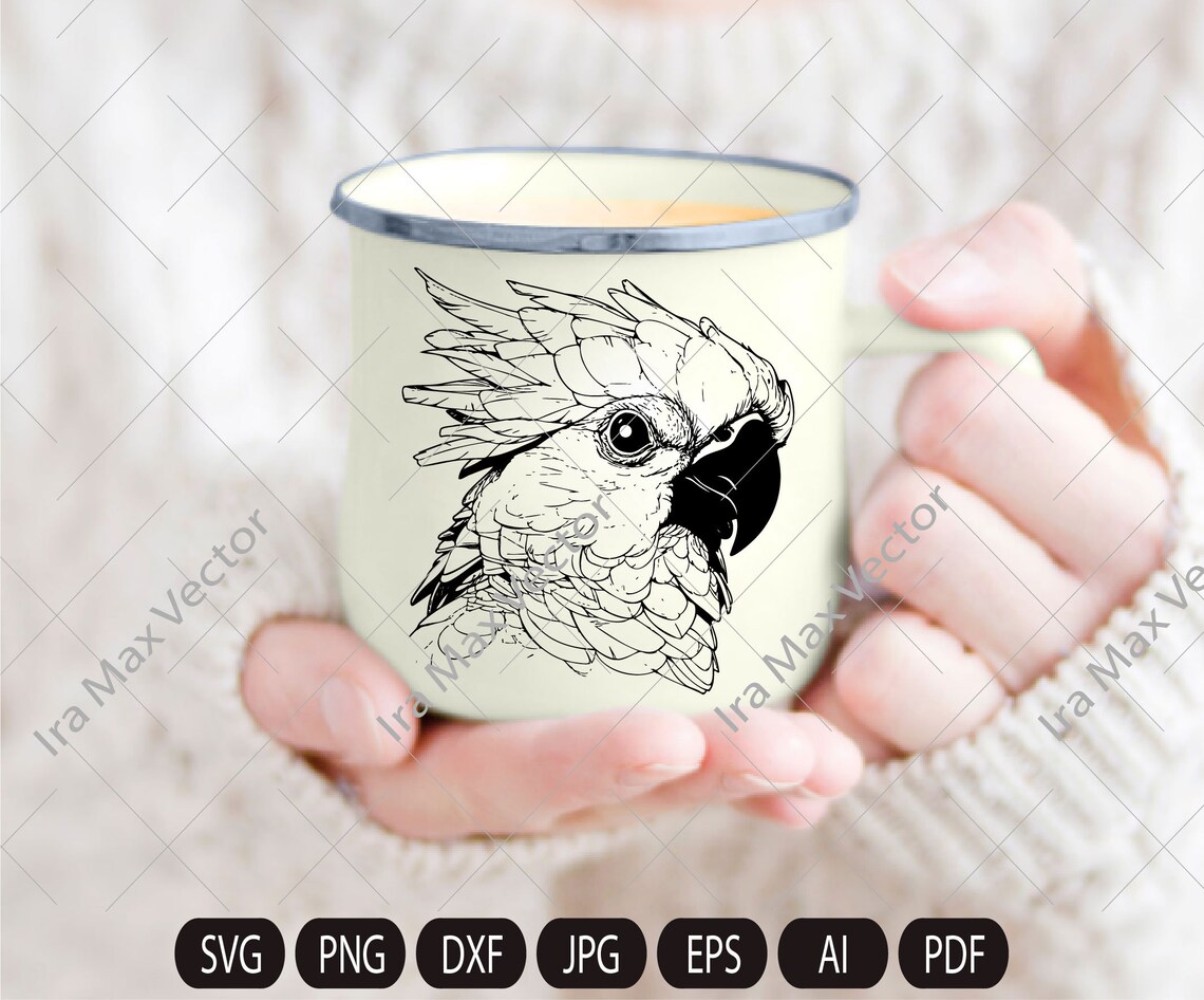Cockatoo Svg File, Cockatoo Head, Cockatoo Parrot, Cockatoo Cut File ...