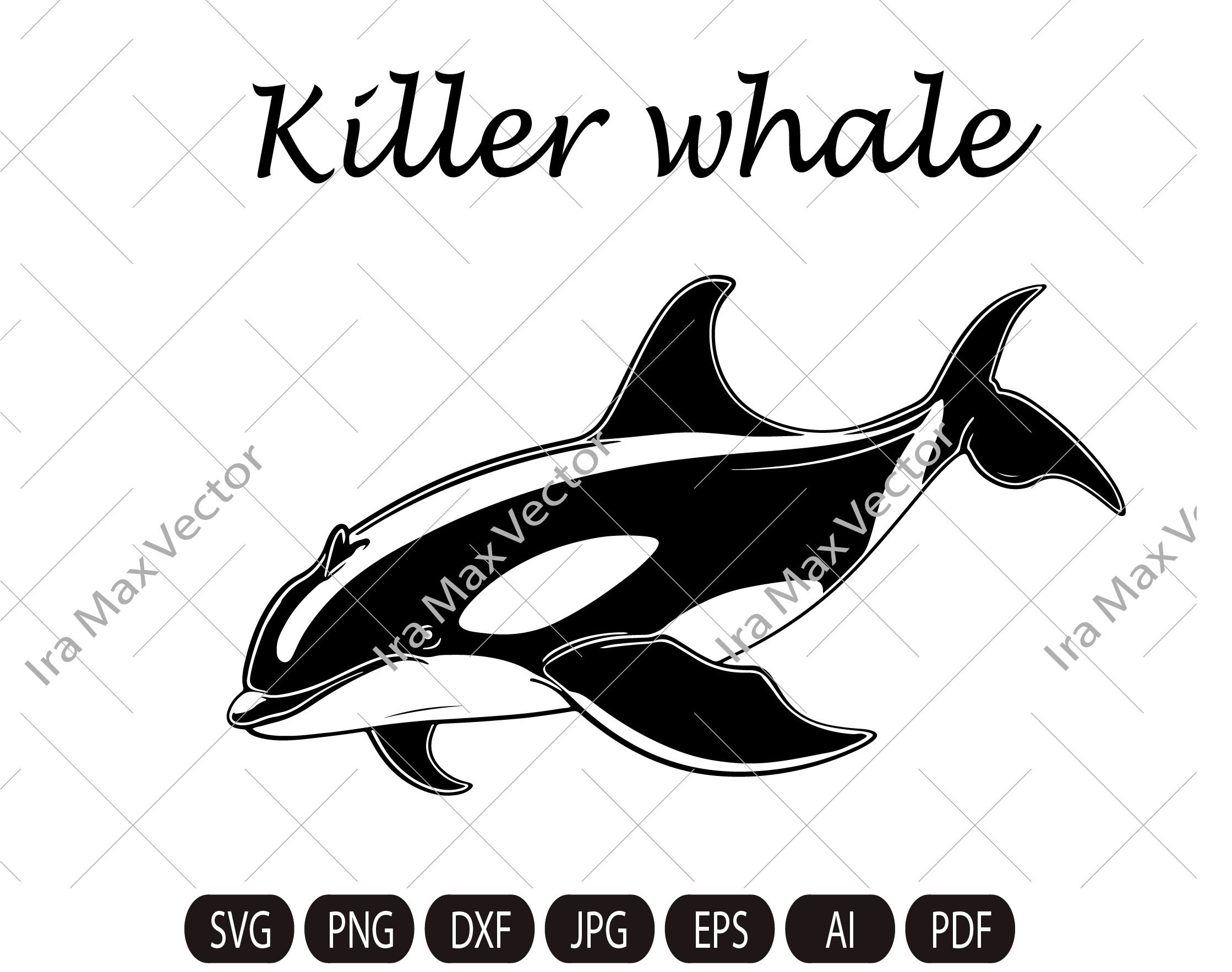 Whale SVG, Orca Whale Svg, Killer Whale Svg, Whale Clip Art, Whale Cut ...