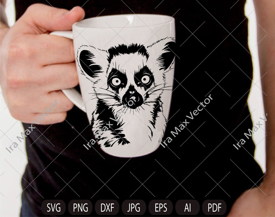 Lemur SVG Lemur Clipart Hand Drawn Lemur Vector - Etsy