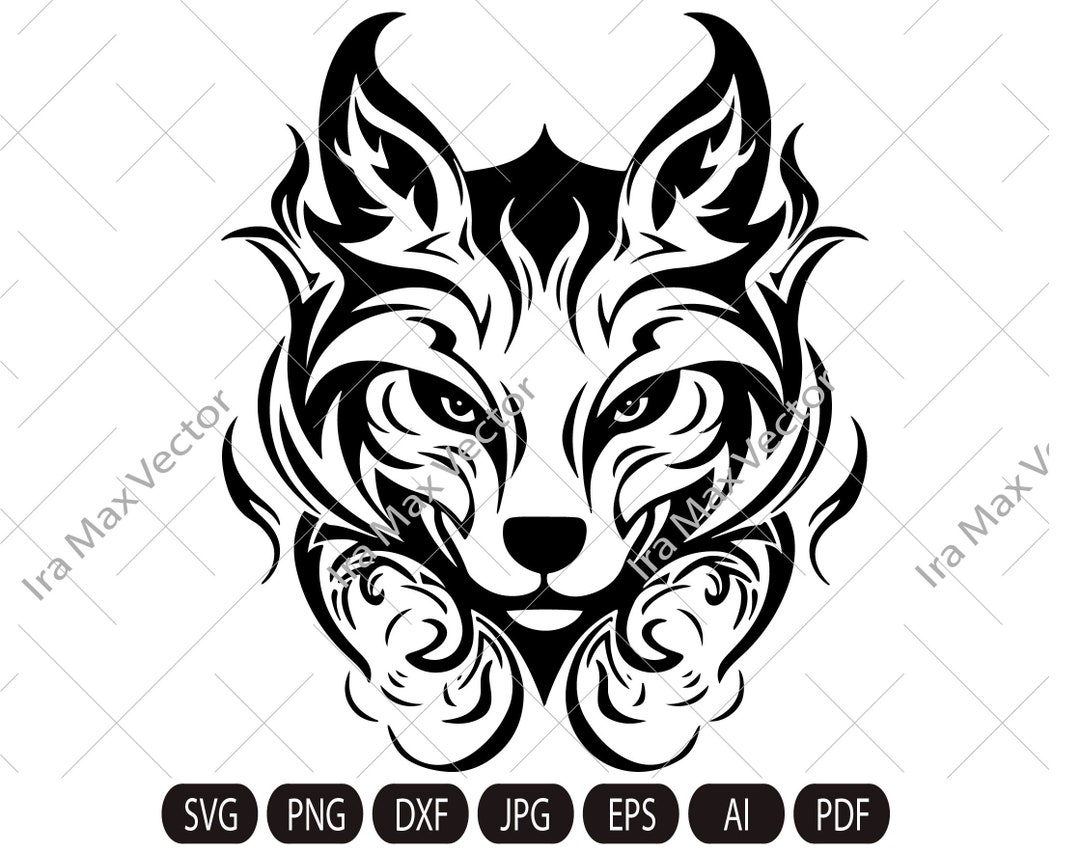 Fox Head SVG: Mascot Heraldic Design (instant Download) - Etsy