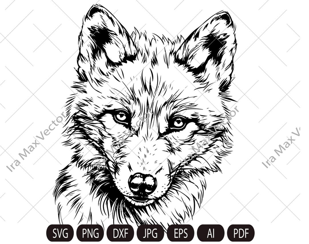 Wolf Cub Face SVG File ,little Wolf Svg , Wolf Svg , Wolf Clipart ...