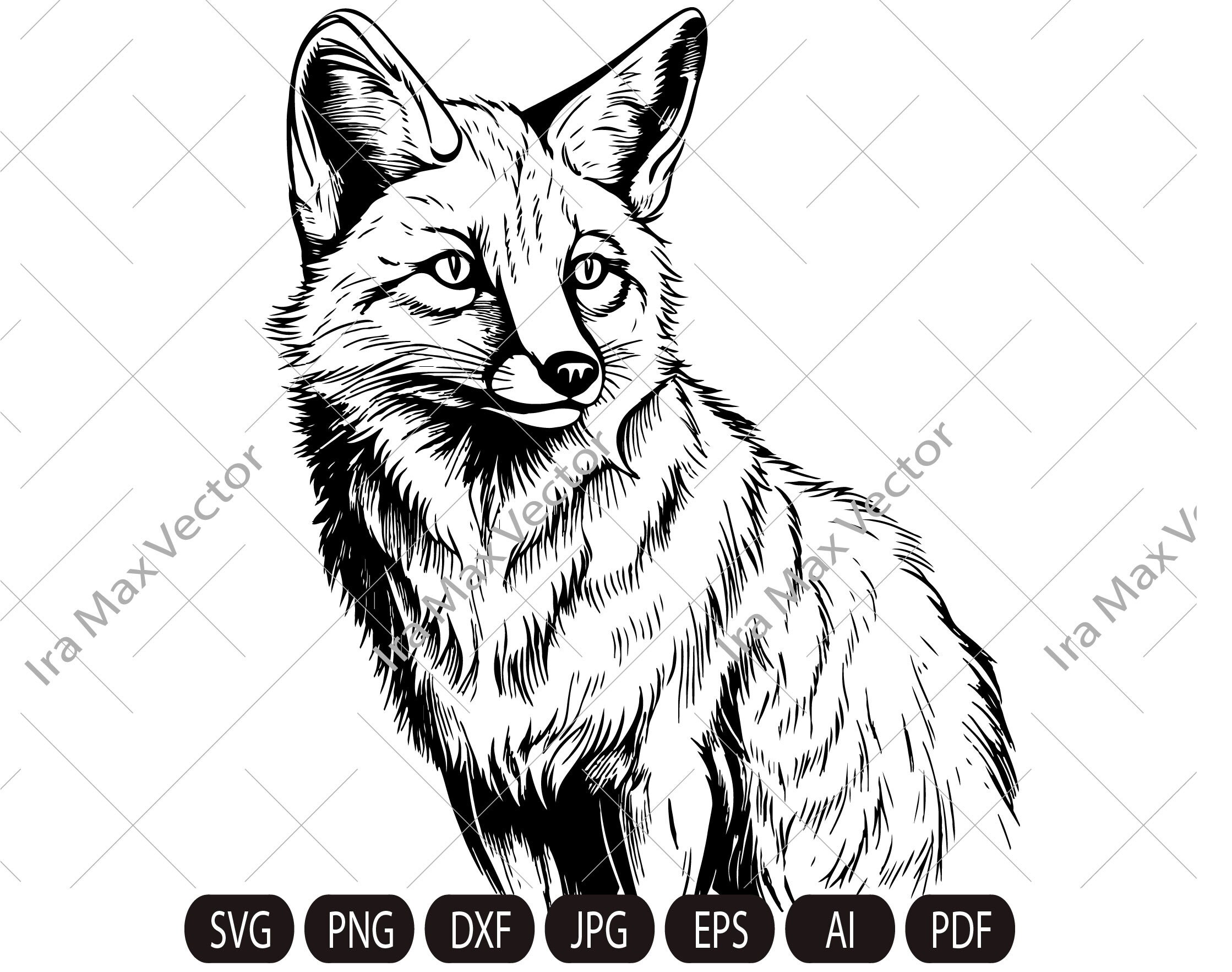FOX Face Svg / Fox Head Svg / Fox Svg /fox Mascot Svg / Fox Printable ...