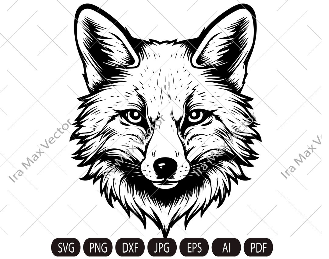 FOX Face Svg / Fox Head Svg / Fox Svg /fox Mascot Svg / Fox Printable ...