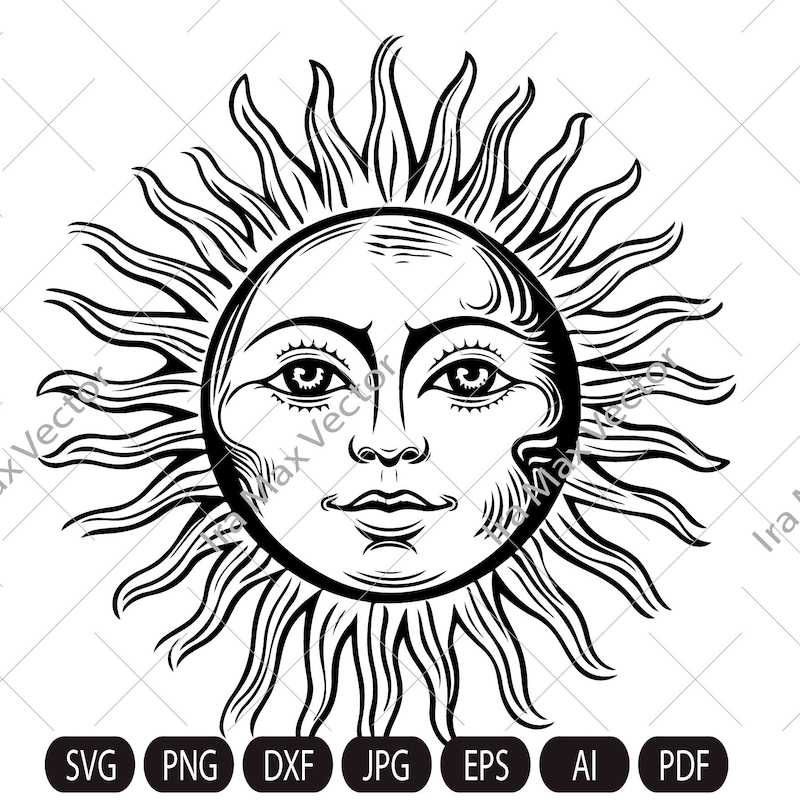 Sun Face - Etsy