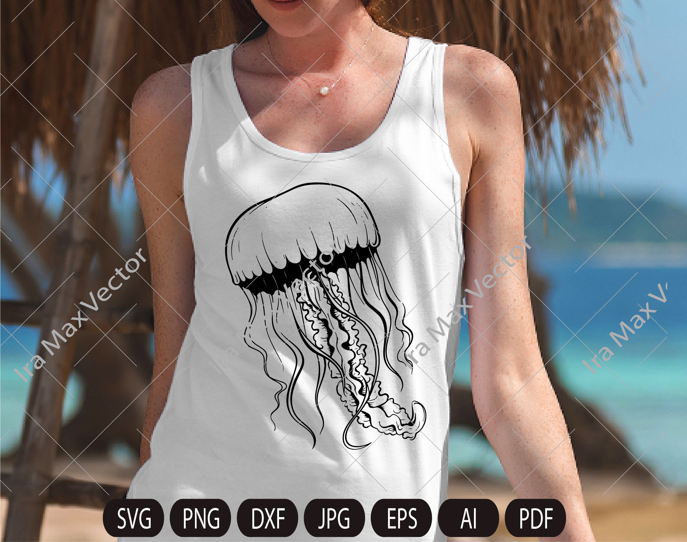 Jellyfish Svg File, Jellyfish Set, Ocean, Sea Animals, Beach, Summer ...