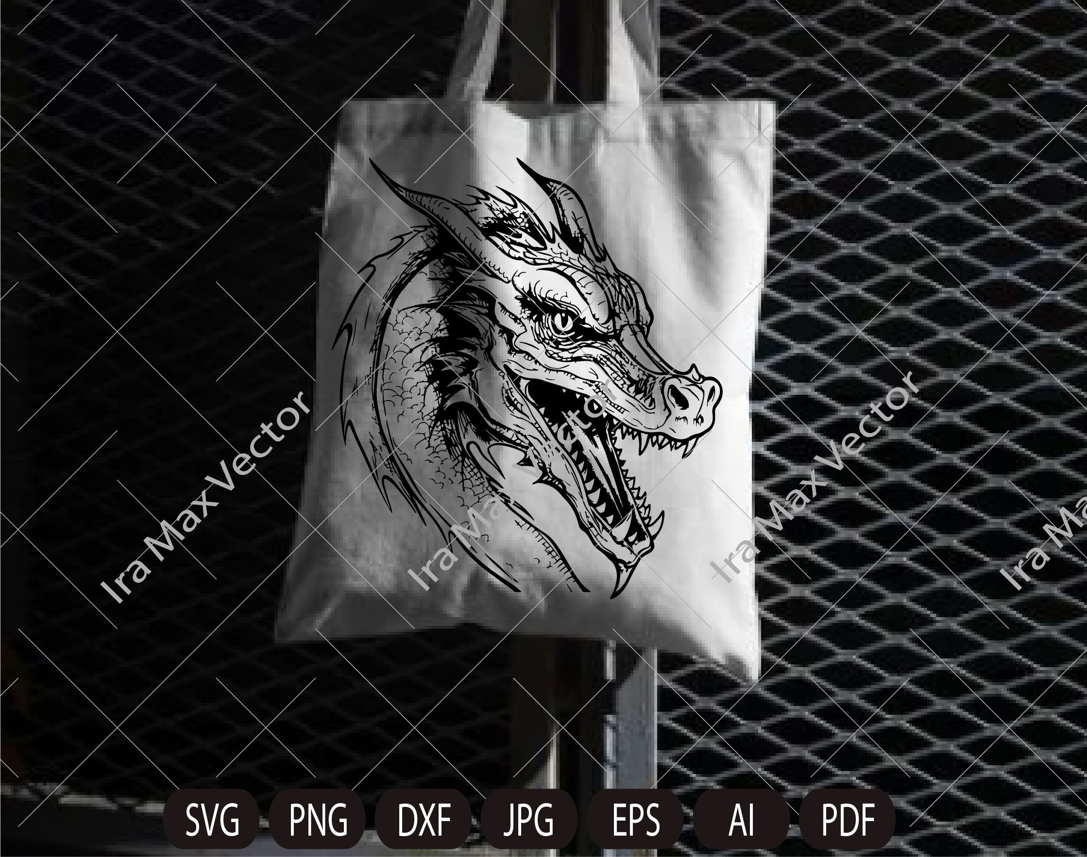 Dragon SVG Dragon Face Tribal Dragon SVG Dragon Tattoo - Etsy