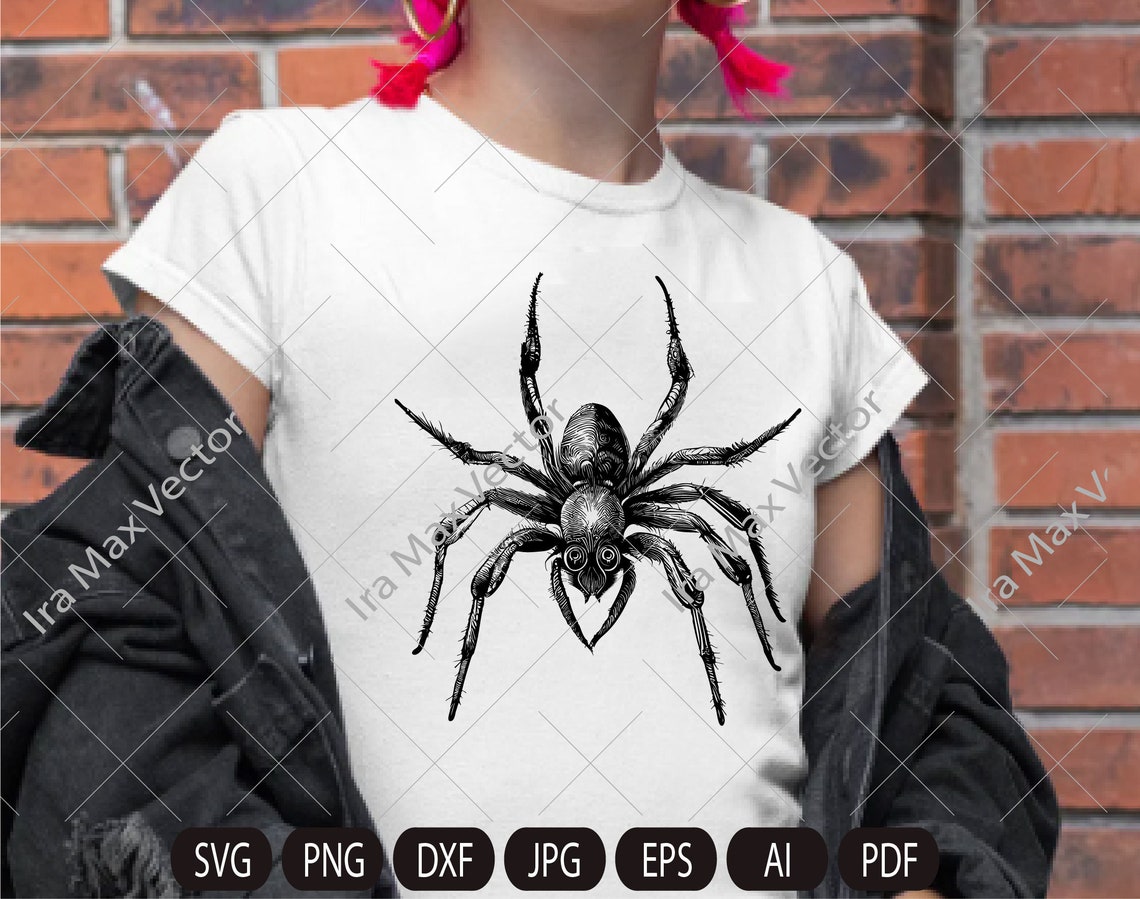 Spider SVG Spider Design Svg Spider Detailed Spider Dxf - Etsy