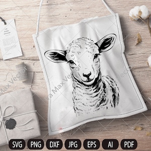 Lamb Svg, Lamb Head Svg, Lamb Face ,sheep Svg, Cute Farm Animal ...