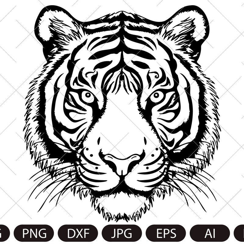 Tiger Stencil - Etsy