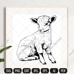 Lamb Svg, Sheep Svg, Cute Farm Animal, Livestock,farm Life, Lamb ...