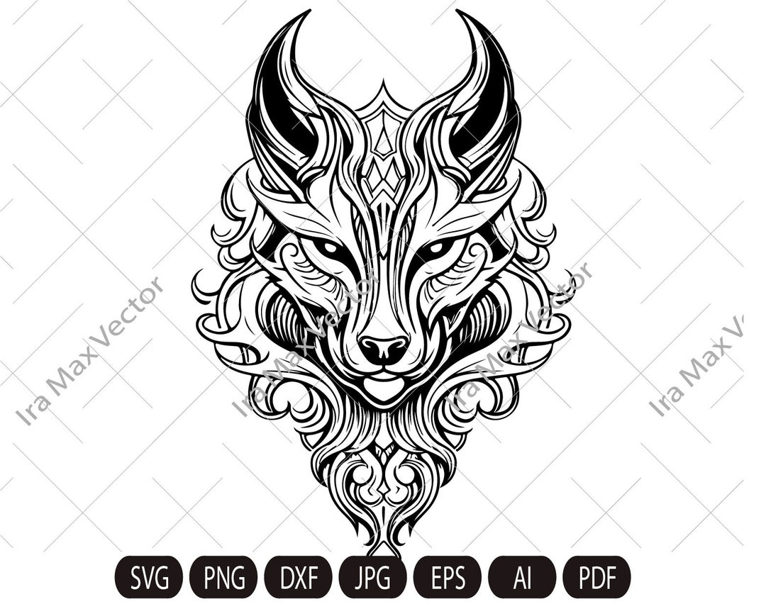 FOX Face Svg /fox Heraldic Svg/fox Coat of Arms/fox Shield/ Fox Head ...