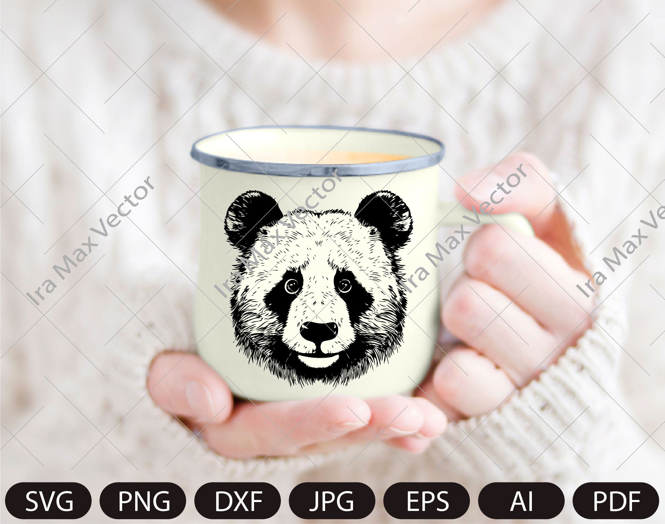 Panda Svg Panda Clipart Panda Png Panda Head Panda Face - Etsy Canada