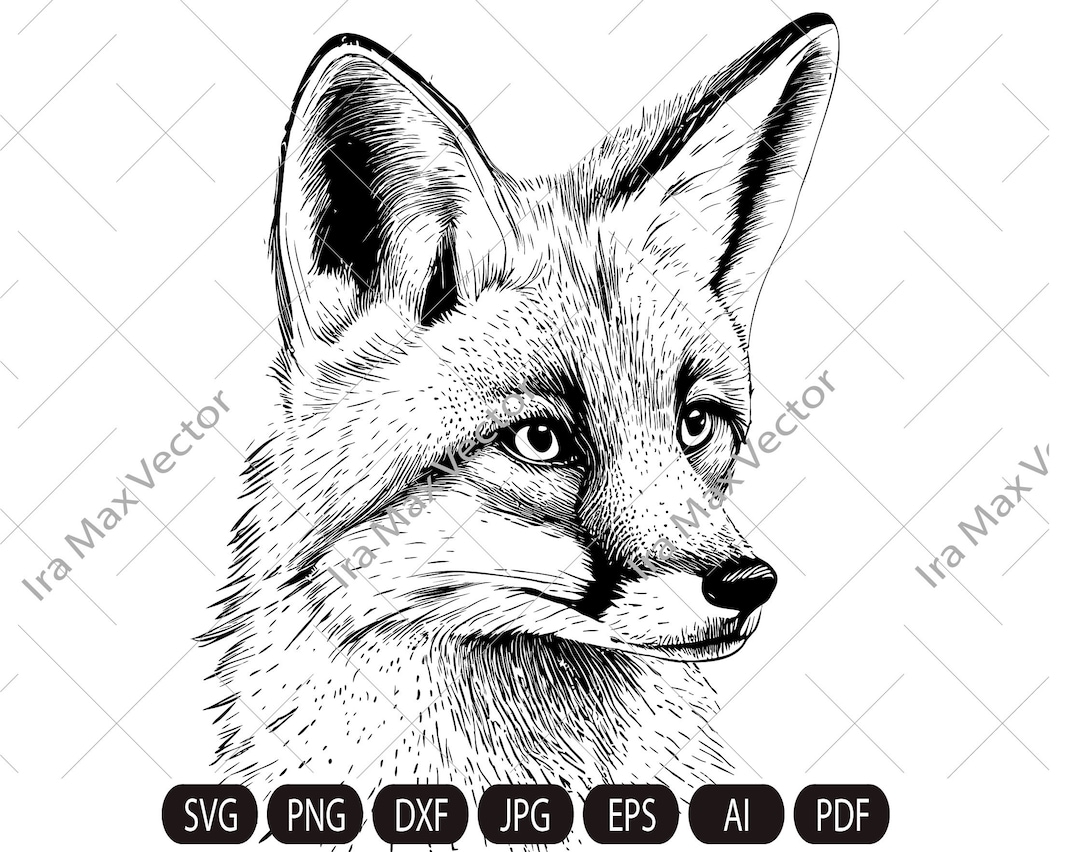 FOX Face Svg / Fox Head Svg / Fox Svg /fox Mascot Svg / Fox Printable ...