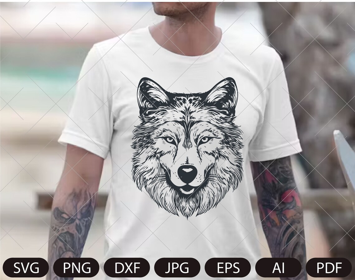Wolf Face SVG File Wolf Head Svg Wolf Svg Wolf Clipart - Etsy