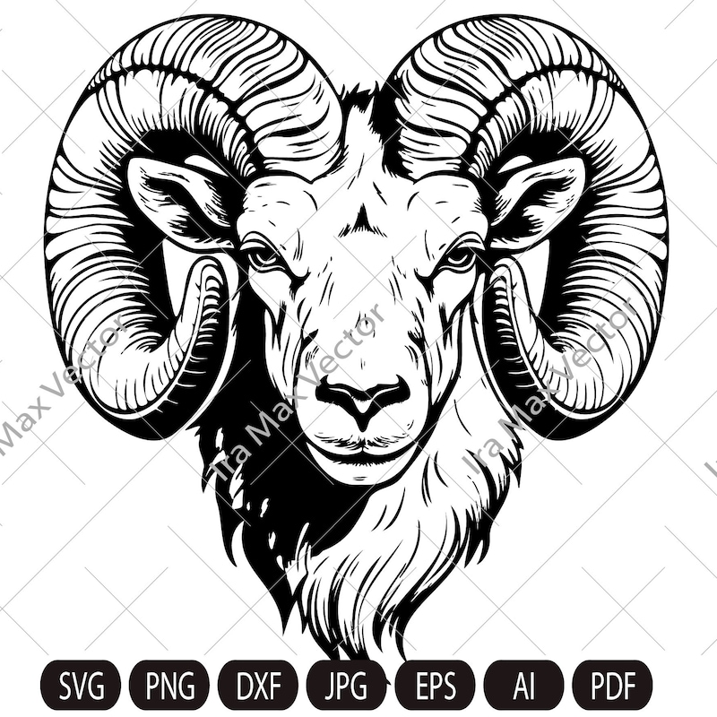 Ram head logo - Etsy.de