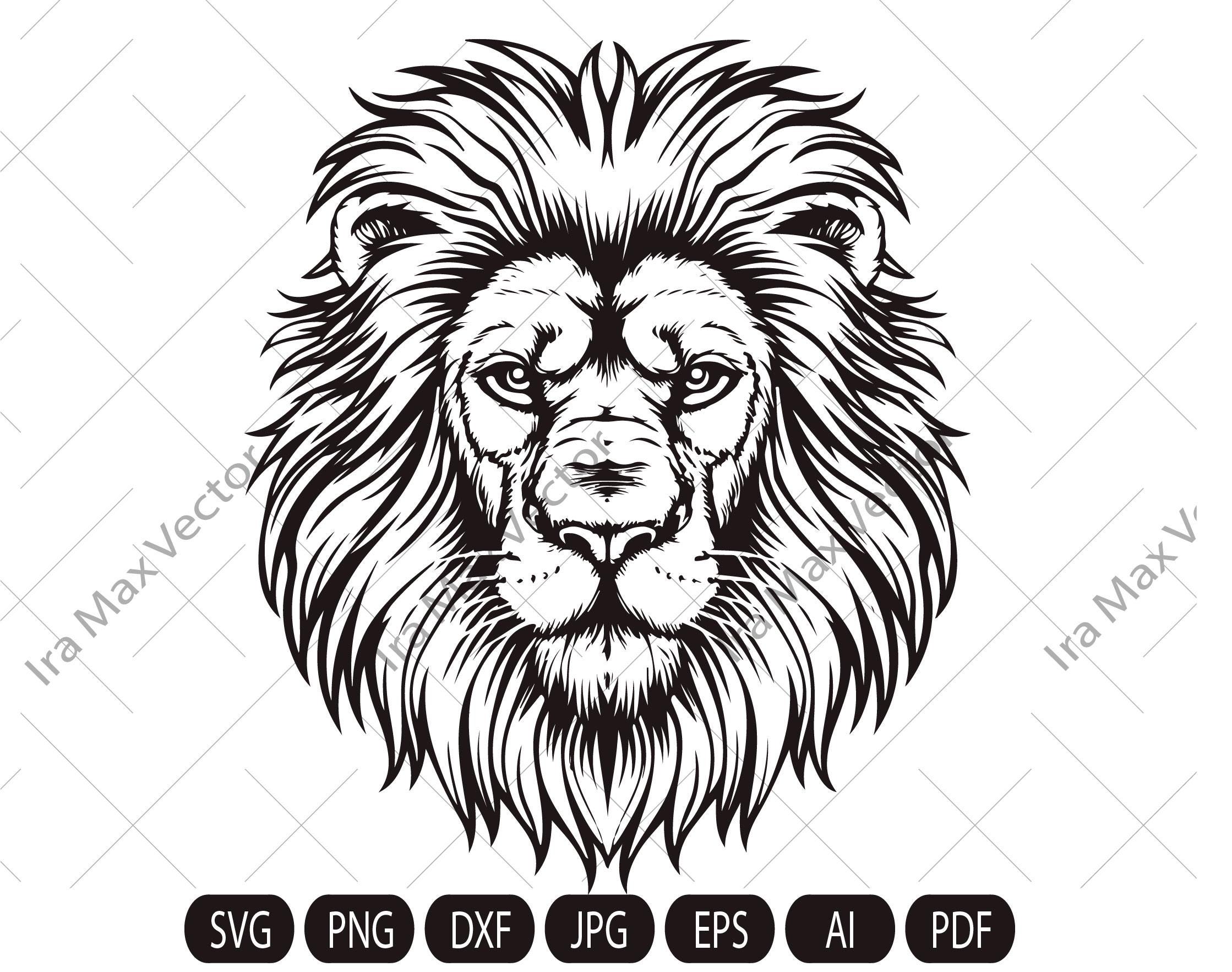 Lion Face Svg, Lion Head Svg, Lion Svg, Lion King Svg, Lion Mascot Svg ...