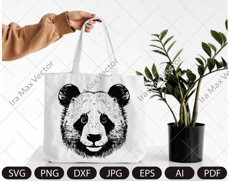 Panda Svg Panda Clipart Panda Png Panda Head Panda Face - Etsy