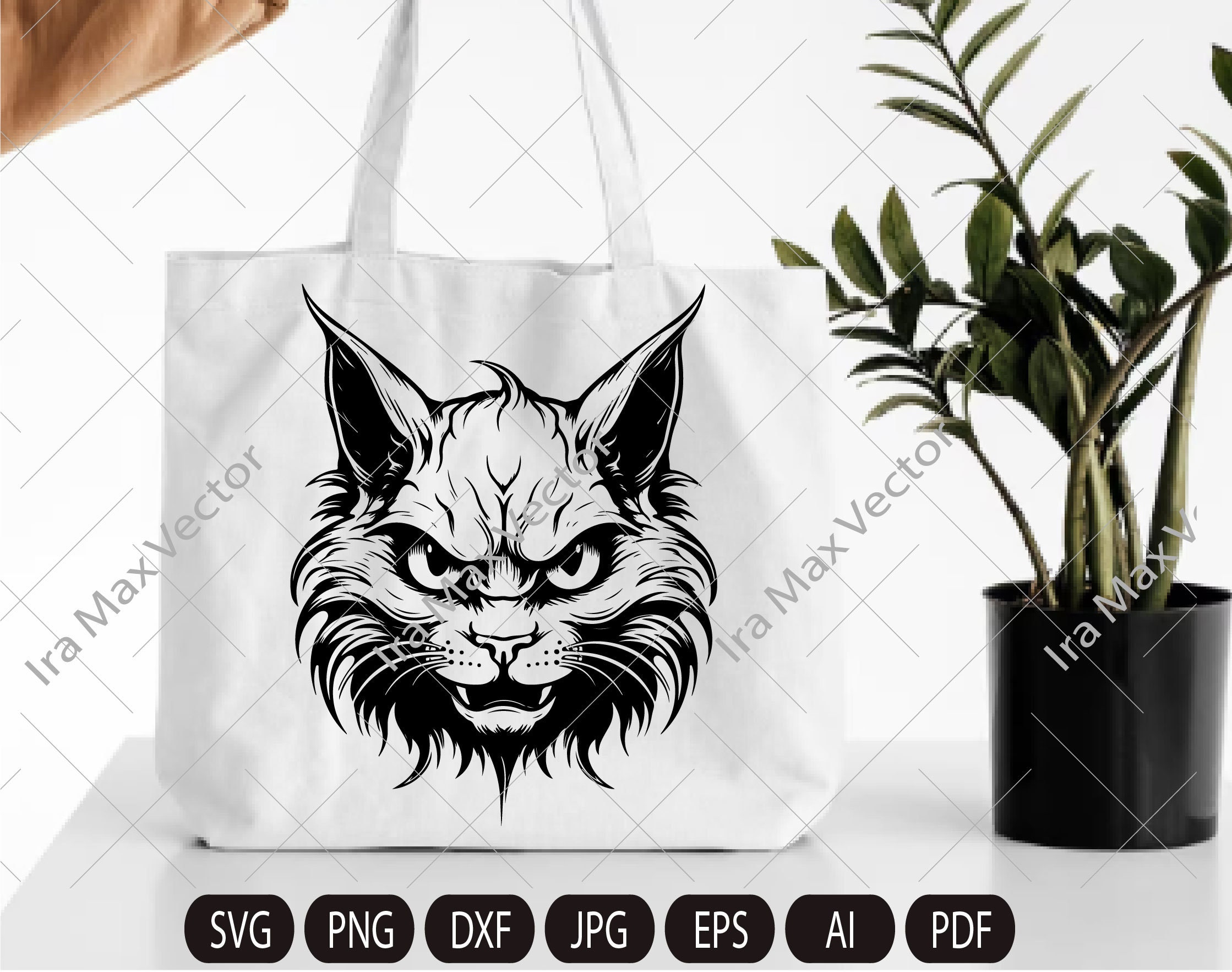 Angry Cat Svg, Dangerous Cat, Cute Black Cat Svg, Halloween Cat Svg ...