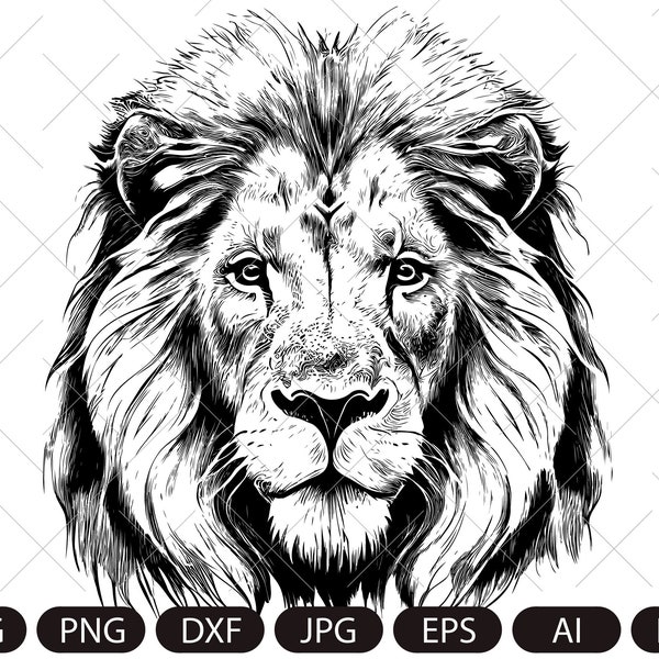 Lion Svg - Etsy