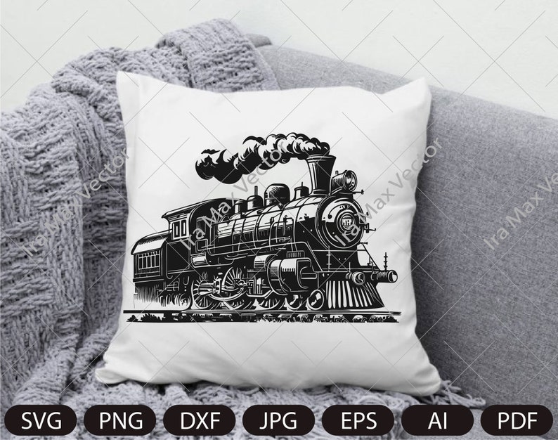 Steam Locomotive Vintage Svg Retro Transport Old Train - Etsy