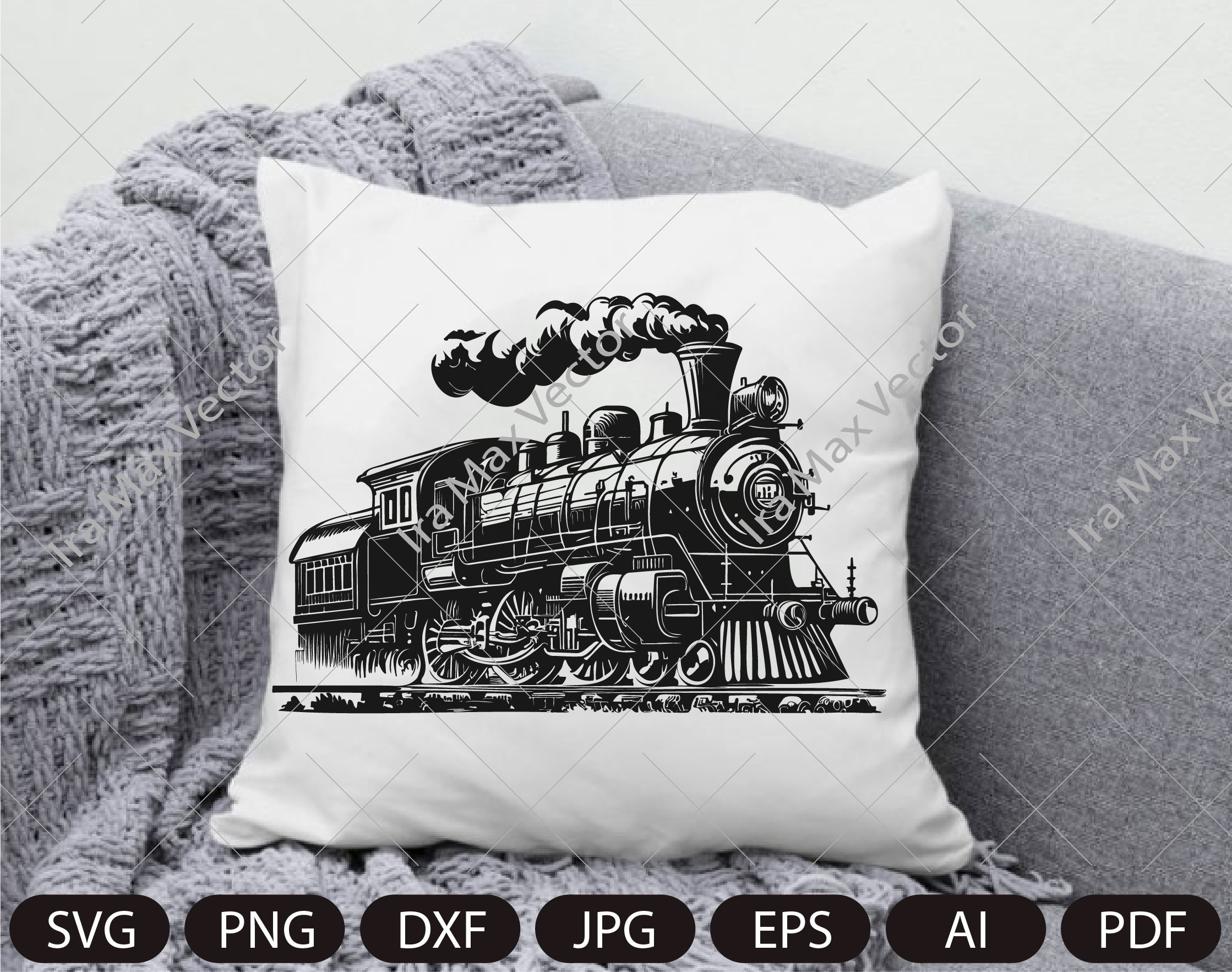 Steam Locomotive Vintage Svg Retro Transport Old Train - Etsy