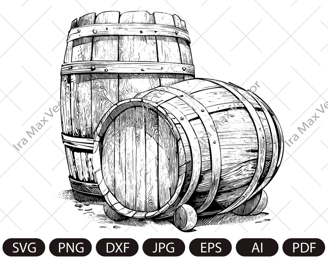 Wooden Barrel Svg, Barrels Svg, Wine Barrelssvg, Barrel Dxf, Barrel Png ...