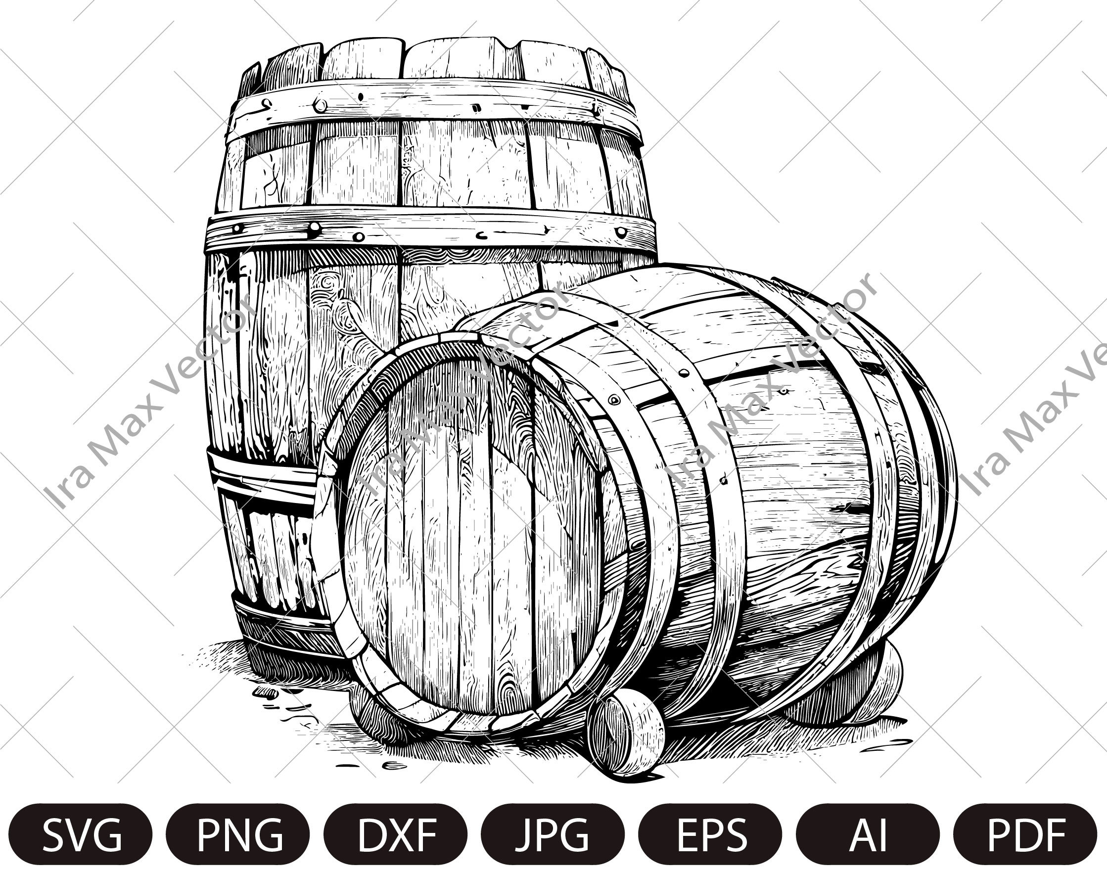 Wooden Barrel Svg Barrels Svg Wine Barrelssvg Barrel Dxf - Etsy Canada