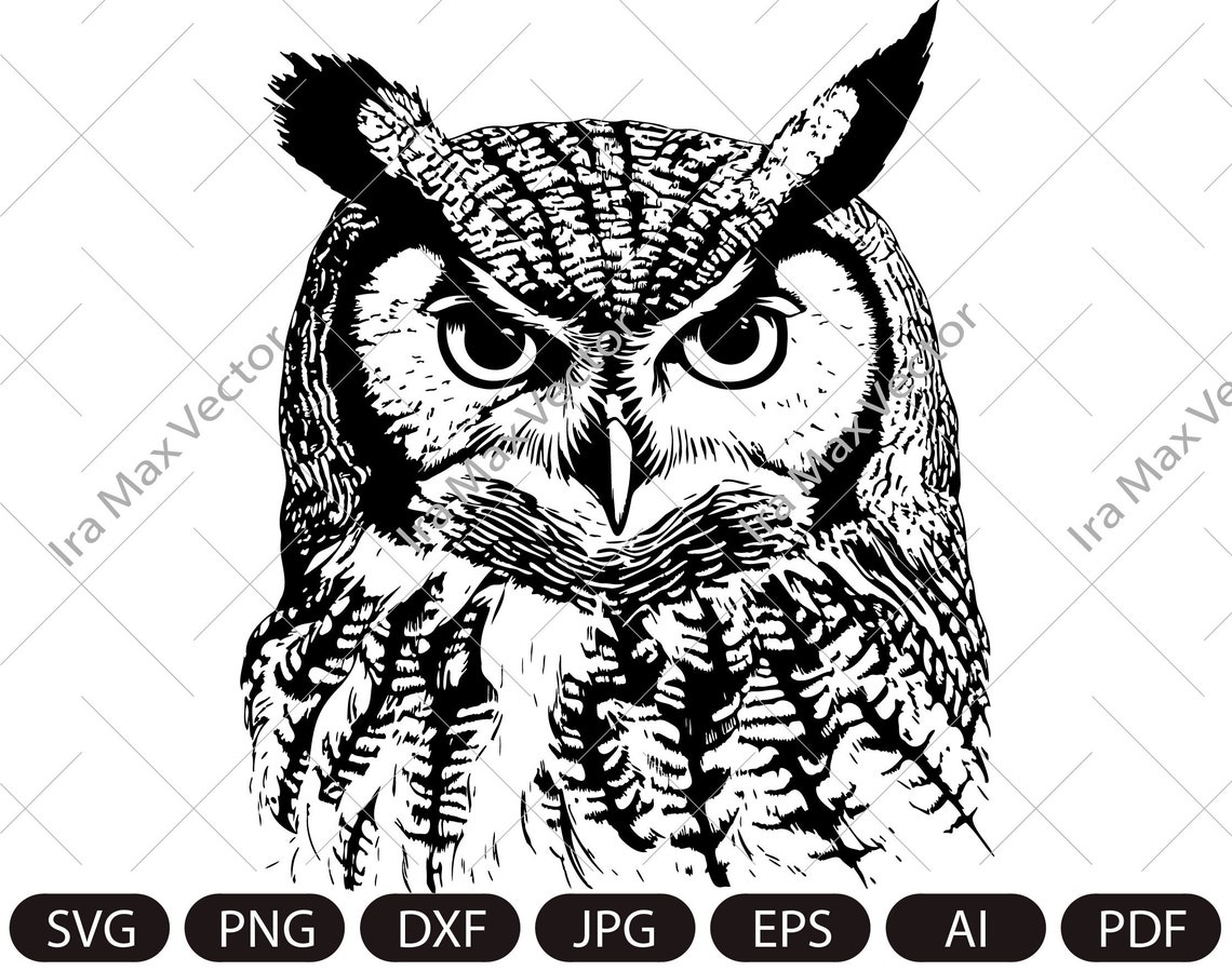 Owl Svg Owl Head Owl Face Owl Clipart Owl Png Owl - Etsy