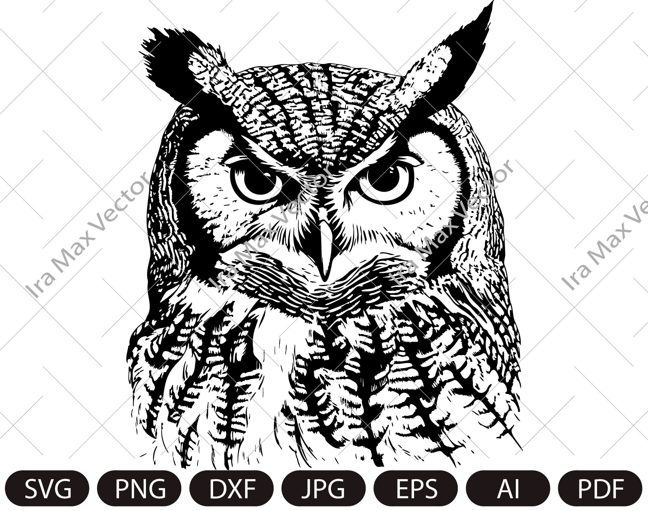 Owl Svg Owl Head Owl Face Owl Clipart Owl Png Owl - Etsy