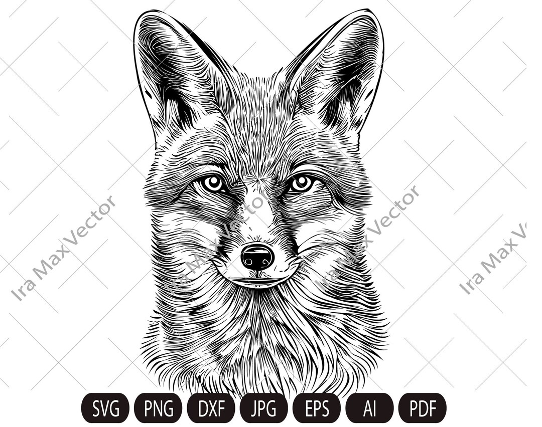 Fox Face Svg / Fox Head Svg / Fox Svg / Fox Mascot Svg / Printable Fox ...