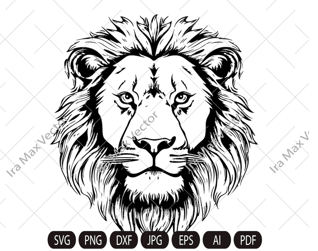 Lion Face Svg / Lion Head Svg / Lion Svg / Lion King / Lion Cartoon ...