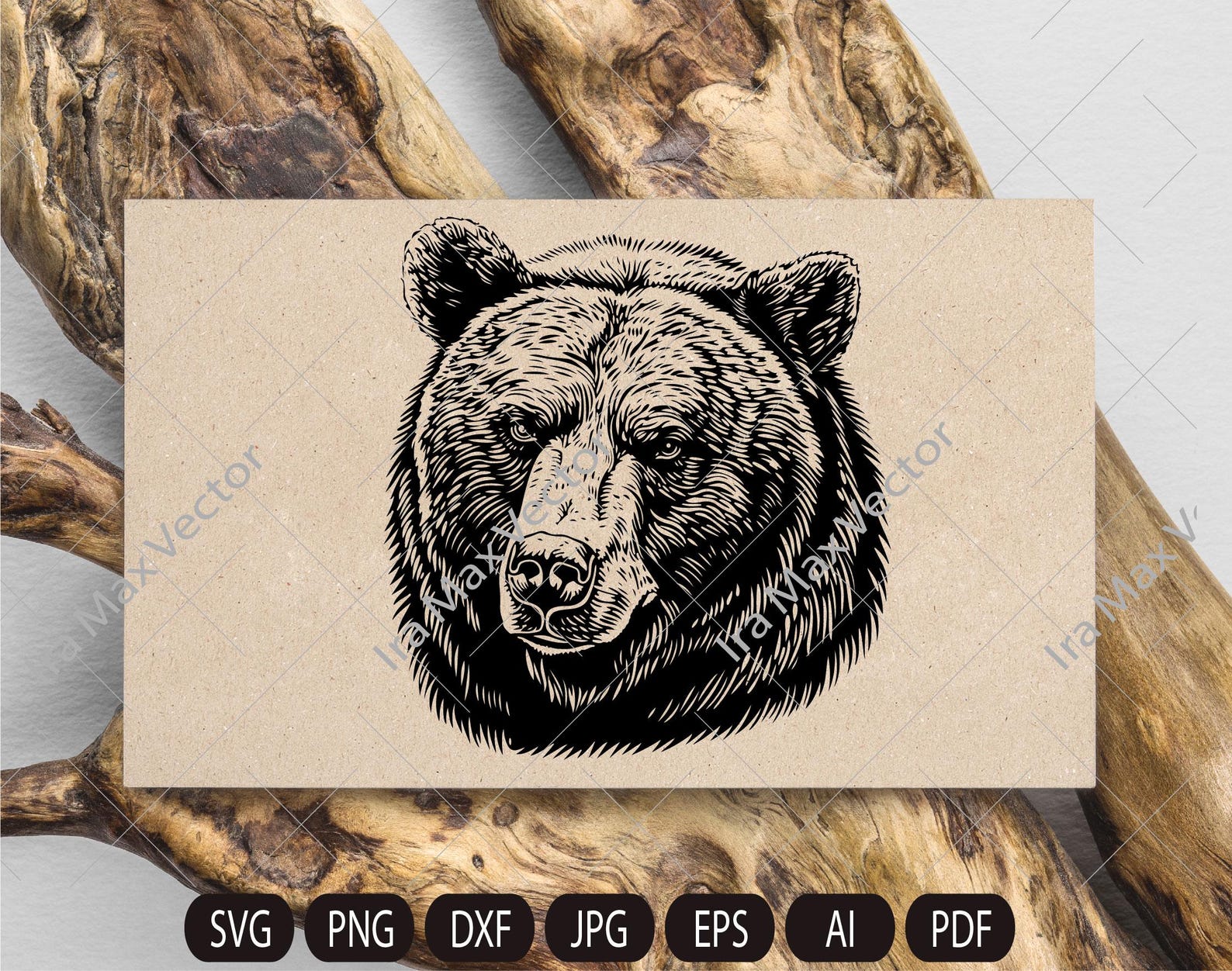 BEAR HEAD SVG, Bear Clipart, Bear Face Svg, Bear, Grizzly Bear Vector ...